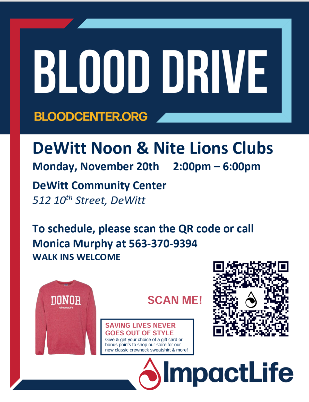 Upcoming Events – DeWitt Noon Lions
